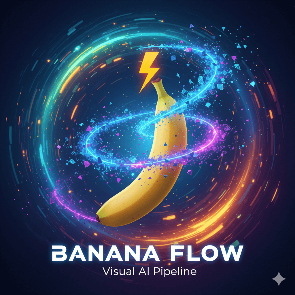 Banana Flow - Nano Banana Pro AI Image Generation with Visual Flow Editor